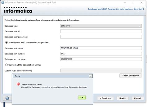Informatica Installation Using Sql Server Databasewindows Authentication Stack Overflow