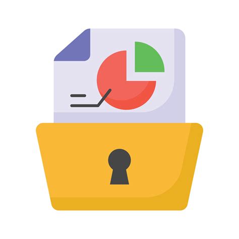Pie Chart On Page With Keyhole Showing Concept Vector Of Secure Data Analysis 26587911 Vector