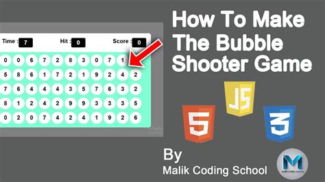🎯 Bubble Shooter Game Html Css Javascript Fun Browser Game Malik Coding School Youtube