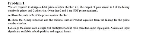 Solved You Are Required To Design A 4 Bit Prime Number