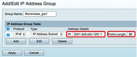 Configure An Internet Protocol Ip Address Group On The Rv34x Series Router Cisco