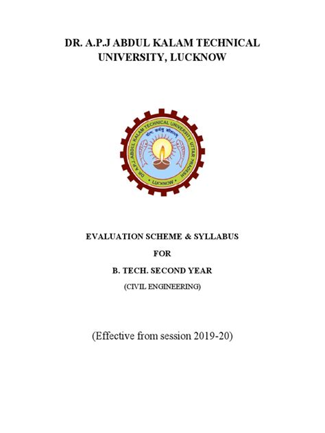 B Tech 2nd Year Aicte Model Curriculum 2019 20 Civil Pdf Bending