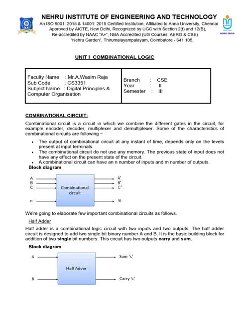 Unit 1 Lecture Notes Pdf