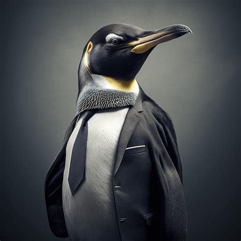 Premium Ai Image A Head Penguin Business Concept