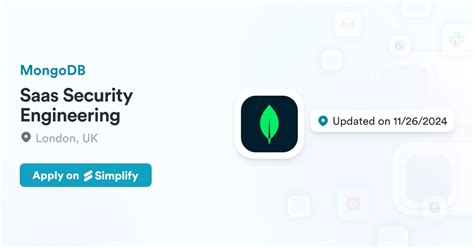 Saas Security Engineering Mongodb Simplify Jobs