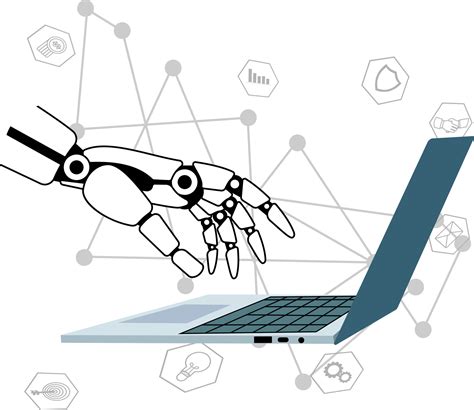 Hand Of Robot Touching On Big Data Network Revolution Of Ai Science