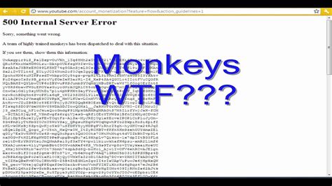 YouTube Monkey Error YouTube