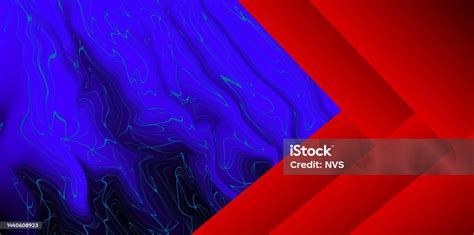 추상 액체 네온 글리치 블루 웨이브 배경에는 밝은 빨간색 선이 있습니다 질감이 있는 배경 장치 광고 전단지 포스터 웹을 위한 고급 템플릿입니다 디지털 화면 프리미엄 배너