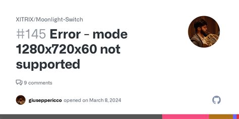 Error Mode 1280x720x60 Not Supported · Issue 145 · Xitrixmoonlight