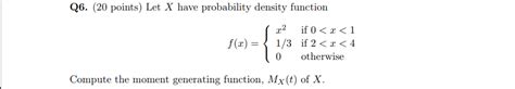 Solved Q Points Let X Have Probability Density Chegg