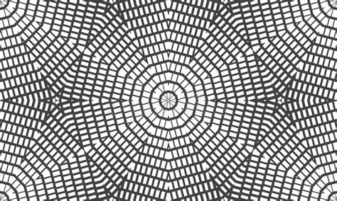 Abstract Seamless Pattern With Geometric Texture Pattern Of Repeating Symmetrical Shapes Stock