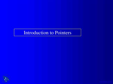 Introduction To Pointers Computer Programming Techniques Lecture