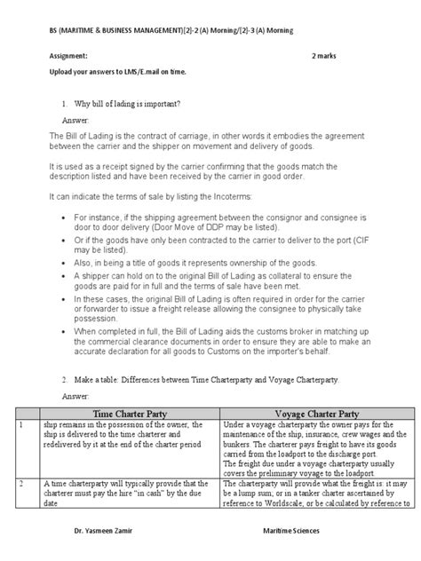 assignment no 3 03082020 040940am pdf bill of lading cargo
