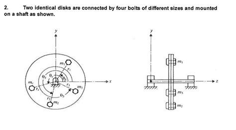 solved 2 two identical disks are connected by four bolts of
