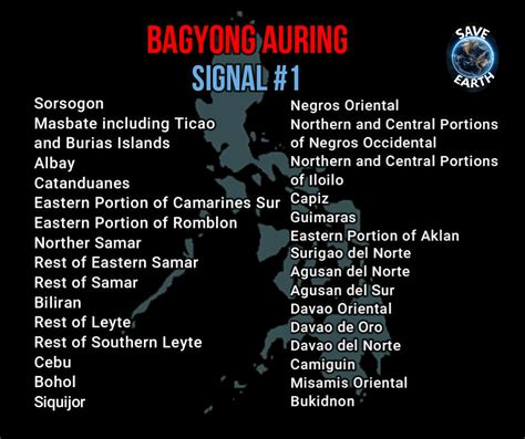 Bagyong Auring Signal 1 And 2 As Of 5 00 Pm February 21 2021 R Philippines