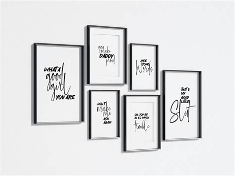 Dom Bdsm Quote Prints Minimalist Kinky Wall Art Printable Bundle Of Etsy