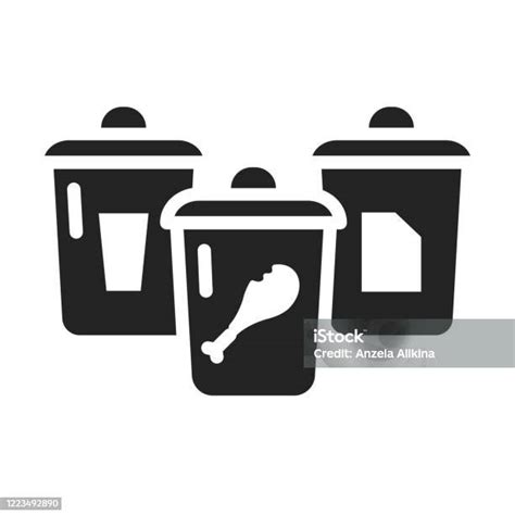 쓰레기 분류 종이 유리 음식 검은 색 문말 아이콘 폐기물 재활용 웹 페이지 모바일 앱 프로모션에 대한 픽토그램 0명에 대한 스톡 벡터 아트 및 기타 이미지 Istock