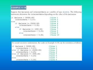 Object Oriented Programming Boolean Expressions And Selection Statements PPTX Programming
