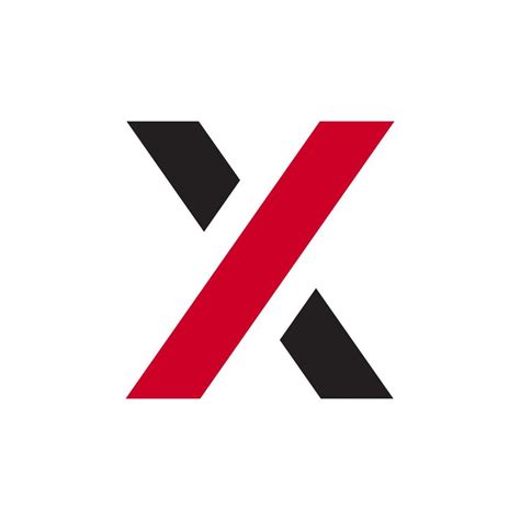 Red Black X Icon Logo Design Vector Isolated On White Background