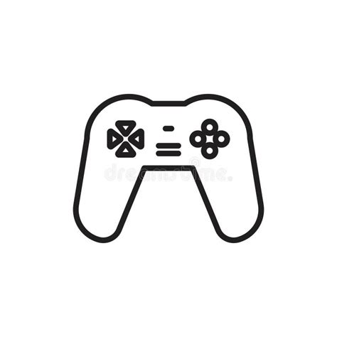 Gaming Controller Icon Simple Thin Outline Stock Illustration