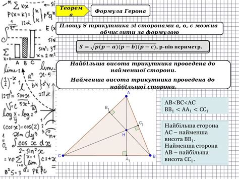 Геометрія 9 клас Матеріали до уроку формули площі трикутника