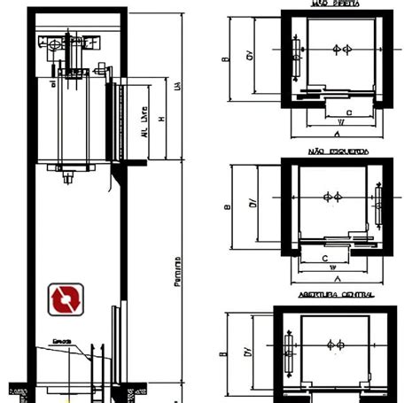 ابعاد آسانسور استاندارد کابین ،4 ،6 8 و 10 نفره