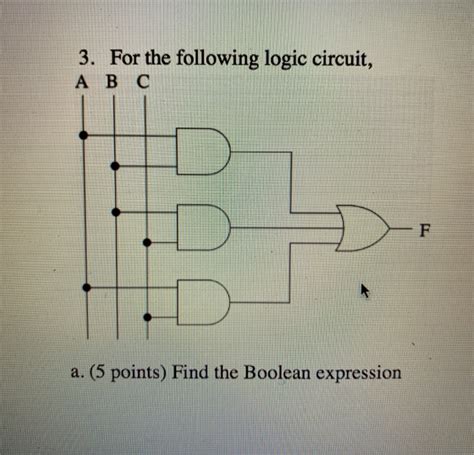 Solved For The Following Logic Circuit A B C F A Chegg