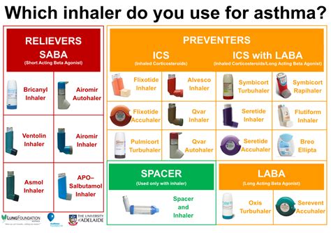 Asthma Inhaler Chart Photos And Vectors