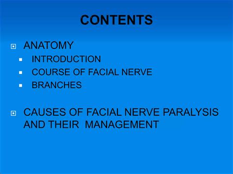 Facial Nerve Paralysis 1 Ppt