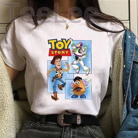 Camisetas Con Estampado De Toy Story Para Mujer Playera Con Estampado