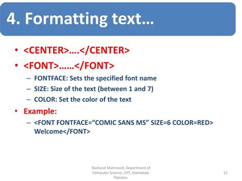 Ppt Introduction To Html Basic Structure Of A Html Page Text
