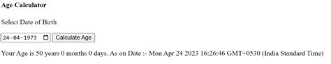 Github Ganeshjadhavongithub Age Calculator A Small Program To Calculate Age In Years Months