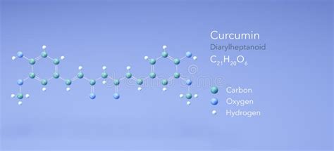 Curcumin Curcuma Molecular Structures 3d Model Structural Chemical