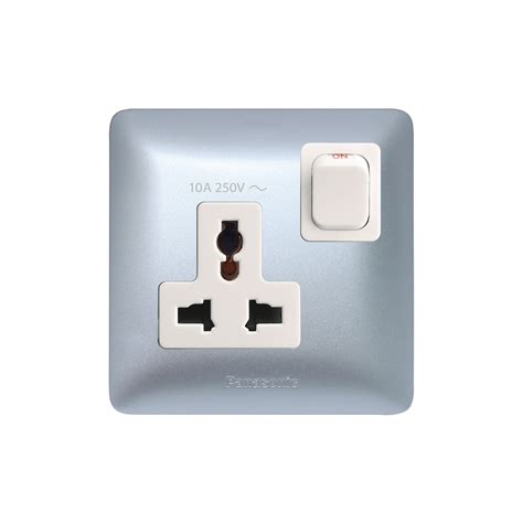 Panasonic 1g Dp Switched International Socket Aqua Electrical