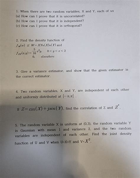 solved when there are two random variables x ﻿and y ﻿each