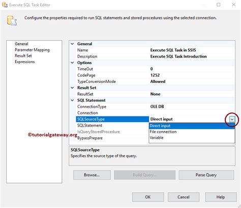 Execute Sql Task In Ssis