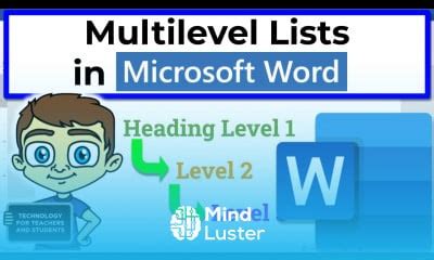 Learn Multilevel Lists In Microsoft Word Mind Luster
