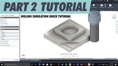 Autodesk Inventor Cam Ultimate 2021 Milling Simulation Quick Tutorial 2020 Part 2 Youtube