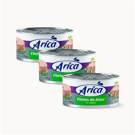 Tripack Filete De Atún En Agua Arica 170g La Peregrina