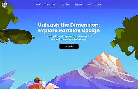 Hero Section With Parallax Effect By Seda Şen On Dribbble