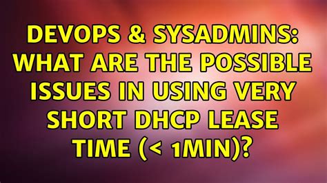 Devops And Sysadmins What Are The Possible Issues In Using Very Short