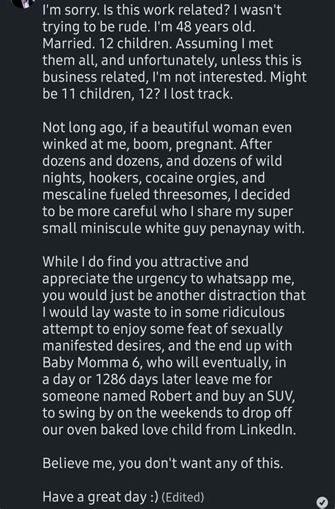 When I Get LinkedIn Hot Girl Fake Messages R DangerCloseUSAPODCAST