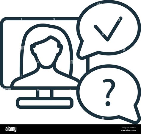 Online Therapy Icon Monochrome Simple Virtual Assistant Icon For Templates Web Design And