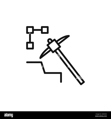 Data Mining Icon Logo Sign Vector Outline In Black And White Color Stock Vector Image And Art Alamy