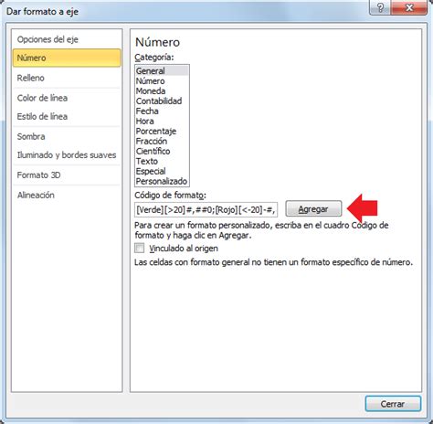 Formato personalizado al eje vertical de un gráfico Excel Total