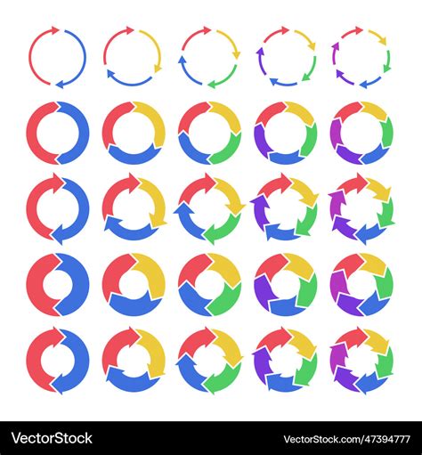 circular arrows and workflow royalty free vector image