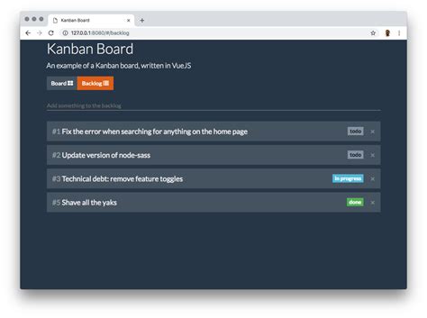 vue js kanban board pwa features service worker for offline support
