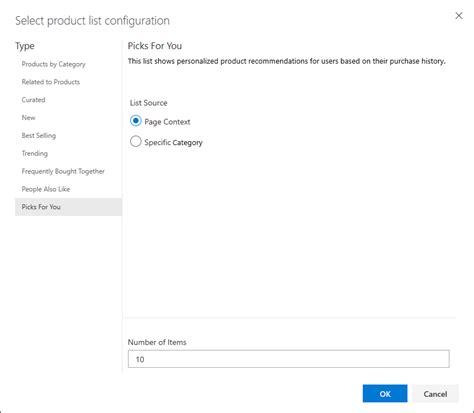 맞춤화된 제품 추천 사용 Commerce Dynamics 365 Microsoft Learn