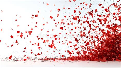 Abstract Red Shattered Fragments Explosion Dynamic Design Background Art Image Style Vivid Chaos