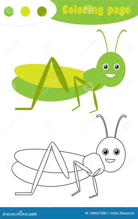 Grasshopper Coloring Dot To Dot Vector Illustration Grasshopper Coloring Dot To Dot Vector Illustration